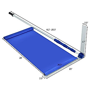 GYMAX Snow Roof Rake, Adjustable Telescoping Aluminum Roof Rake for Snow Removal with Tear-Resistant Snow Slide, Extendable Snow Roof Rake for House Car Shelter