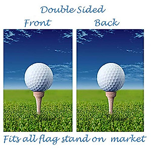 ShineSnow Golf Ball Grass Sports Athletic Garden Yard Flag 12"x 18" Double Sided Polyester Welcome House Flag Banners for Patio Lawn Outdoor Home Decor