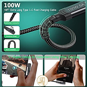 45W USB C Super Fast Charger, Pofesun USB C Wall Charger Super Fast Charging Block for Samsung Galaxy S23 Ultra/S23/S23+/S22 Ultra/S22+/Note 20/S20/S21,Galaxy Tab S7+/S8+,with 10ft 100W Cable-Black