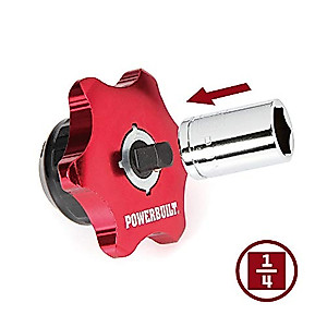 Powerbuilt 1/4-Inch Drive 2 in 1 Thumb Ratchet & Bits Driver, Finger Ratchet,Red,941248
