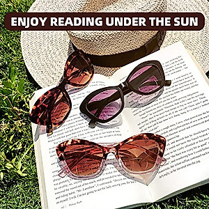 LADEESSE 3 Pack Bifocal Reading Sunglasses for Women Fashion Cateye Sun Readers Outdoor Reading Glasses UV400 +1.5 Protection