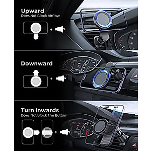 Car Magnetic Phone Mount for Magsafe: Holdersafe Magnetic Car Phone Holder [Easily Install] with 20 Powerful Magnet for Car Air Vent Compatible iPhone 14 13 12 Pro Plus Max Mini MagSafe Case