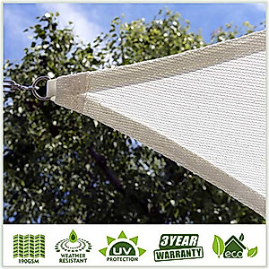 ColourTree 8' x 10' White Sun Shade Sail Rectangle Canopy Awning Fabric Cloth Screen - UV Block UV Resistant Heavy Duty Commercial Grade - Outdoor Patio Carport - (We Make Custom Size)