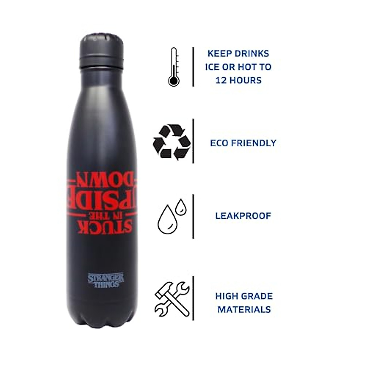 Pyramid International Stranger Things Insulated Metal Water Bottle with Upside Down Graphic 540ml - Official Merchandise