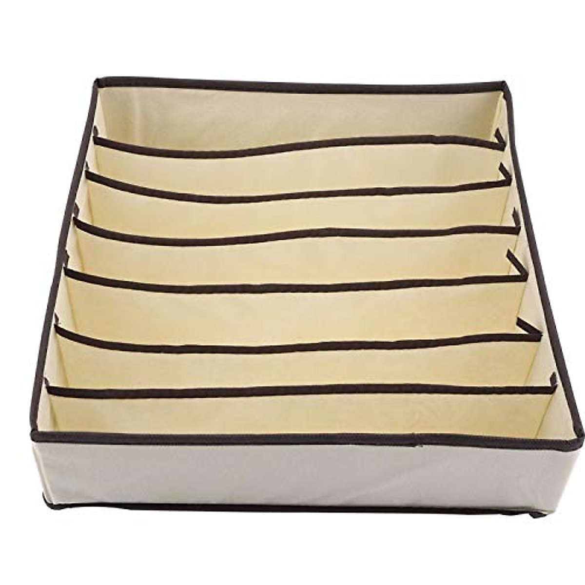 Aramox Storage Box, Portable Foldable Durable Divider Storage Box Case Container for Bra Underwear Sock (7 Grids)