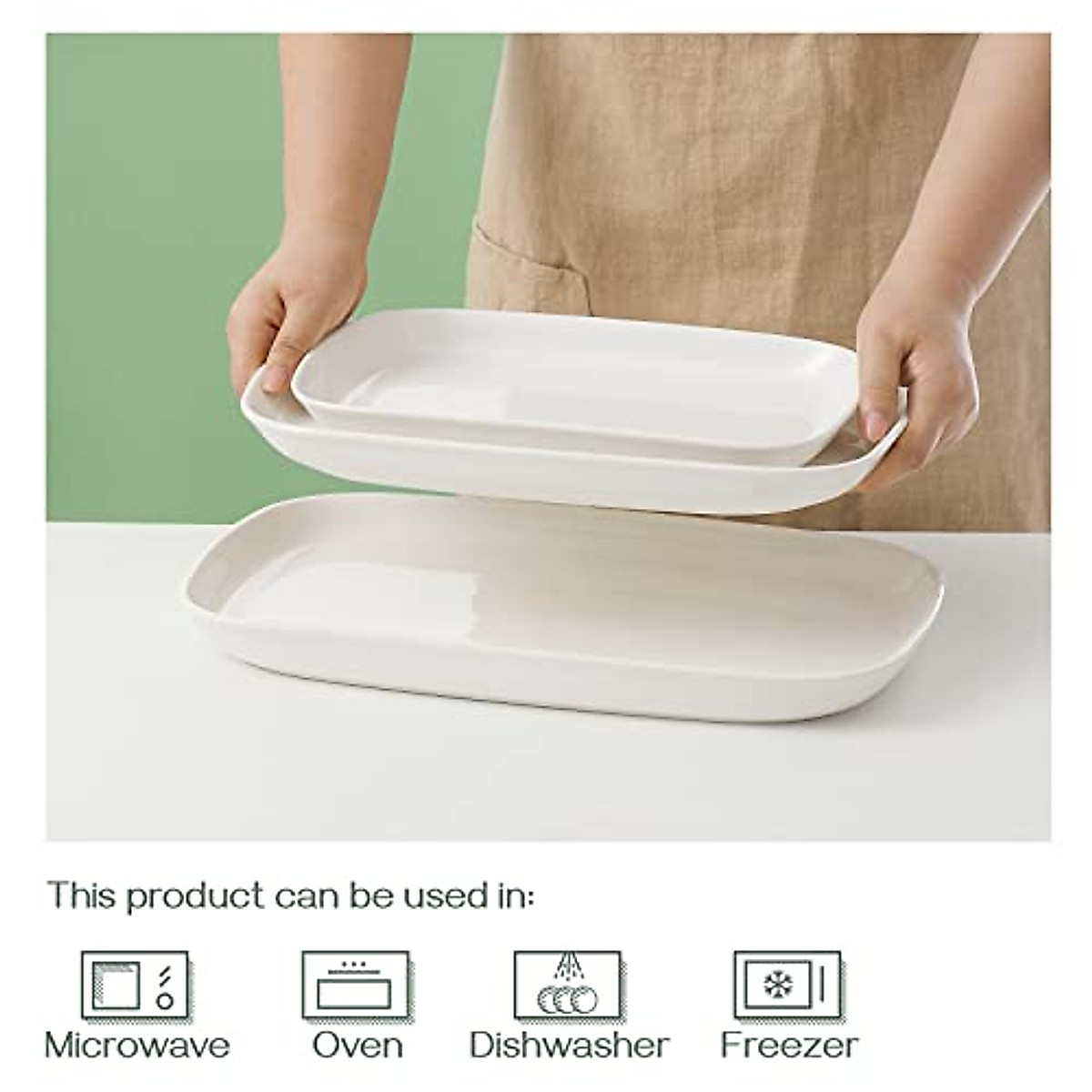 DOWAN Bundle - Ceramic Baking Dish and Serving Platter Set