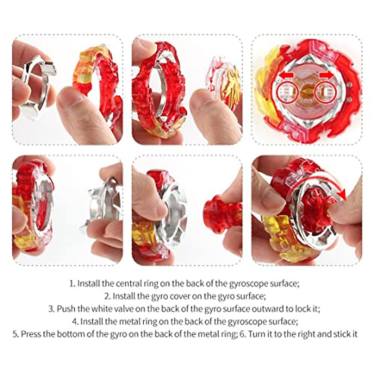 Bay Blades for 8-12 Bey Battle Burst Toy B-203-01 Super Hyperion MR.Tp. Xp-2 Booster Battling Tops Gaming Top Toys Play Blade Blades for Boys 6-8 Birthday Festival Gift for Children Kids