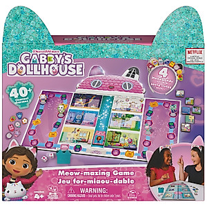 Spin Master Games, Gabby’s Dollhouse, Meow-Mazing Board Game, Board Game for Kids, Family Games, Preschool Game for Families & Kids Ages 4+
