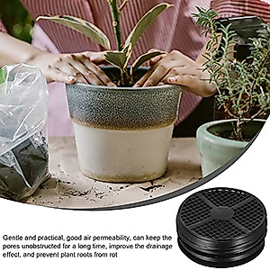 HANABASS 20 pcs Plastic Drainage Bonsai Office from Gaskets Away Screens Bottom Flowing Net Mats Size Loss Pot Pad Breathable Plant Keep Garden with M Planter for Soil Patio Home Hollow