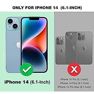 Silverback for iPhone 14 Case, Moving Liquid Holographic Sparkle Glitter Case with Kickstand, Girls Women Bling Diamond Ring Slim Protective Case for Apple iPhone 14 5G 6.1''- Purple