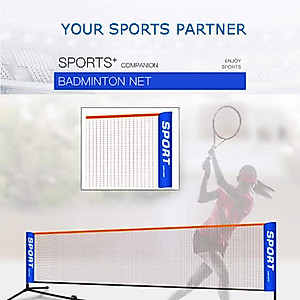 Badminton Net, Pickleball Net Badminton Net 2 in 1 Portable Height Adjustable Badminton Net Easy Setup Volleyball Net Standard Size Replacement Portable Mesh Net Tennis Pickleball Training 3.1 meters