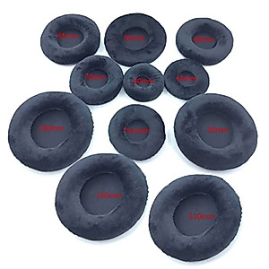 60 MM Replacement Velvet Ear Pads for ATH,Rapoo,Philips,Sony Headphones (60mm Black)