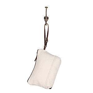 Myra Bags Spunky Canvas & leather Pouch Wristlet S-1960