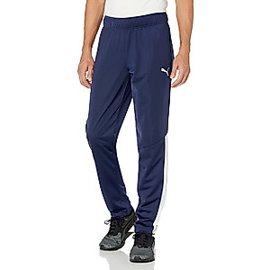 PUMA Mens Contrast 2.0 Sweatpants, Peacoat/White, Medium US