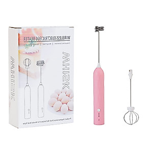 Home Electric Mixer Milk Beater Double-Head Coffee Frother Foamer Machine Stainless Steel For Kitchen Food Processor Small Electric Whisk Mixer Mini Hand-held For Coffee Shakes Stirring Stainless Tool