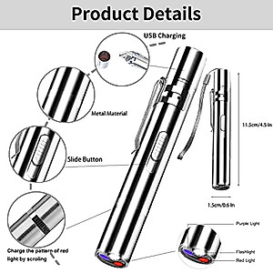 Laser Pointer for Cats, Small Cat Laser Toy, USB Laser Pen Kitten Toys, 7 in 1 Rechargeable Cat Toy Laser Light, Multiple Pattern Red Light for Dogs Pets