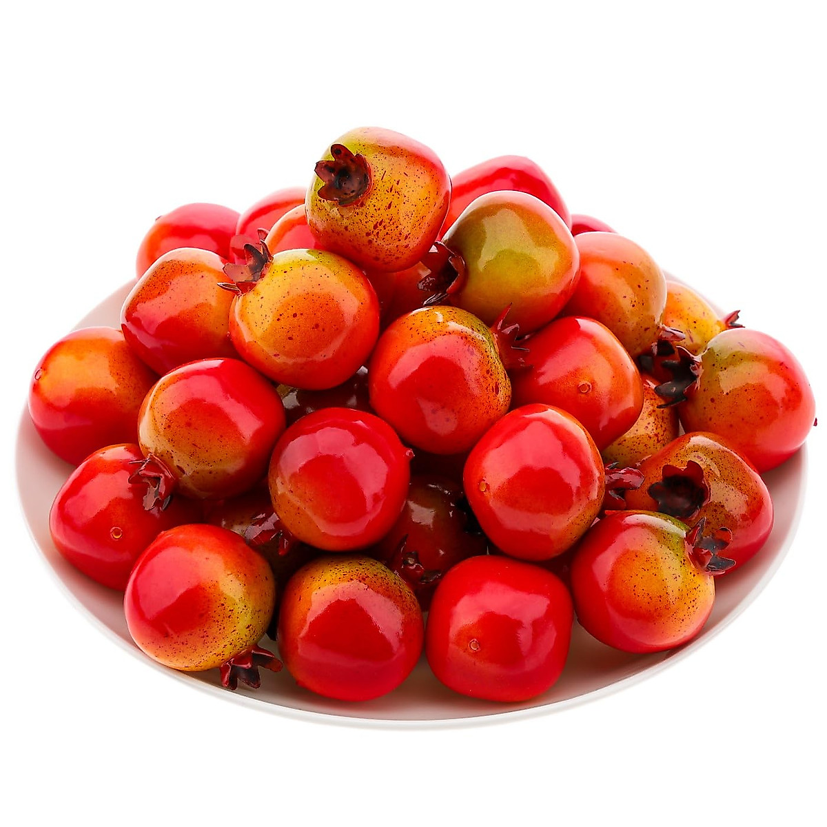 Meiwlong 26 PCS Fake Mini Foam Pomegranate Artificial Realistic Lifelike Fruits Indoor Home House Kitchen Supermarkets Decoration Autumn Festival Party Photography Props