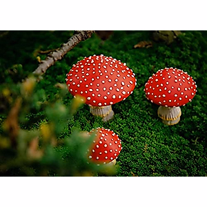 Qingo Mushroom Decor Wild Fairy Garden Accessories Glow in The Dark, Luminous Miniature Rabbit Easter Hunt Decorations Animals Figurines Lawn Plant Pots Bonsai Craft for Outside and Indoor Supplies