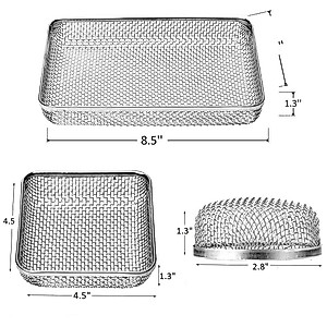 RV Furnace Vent Screen for RV Water Heater Vent Cover, RV Bugs Screen, Flying Insect Screen, Stainless Steel Mesh with Installation Tool