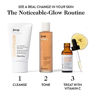 goop 20% Vitamin C + Hyaluronic Acid Serum | Improves Tone, Texture, & Hydration | L-ascorbic Acid and Hyaluronic Acid | 1 fl oz Paraben and Silicone Free