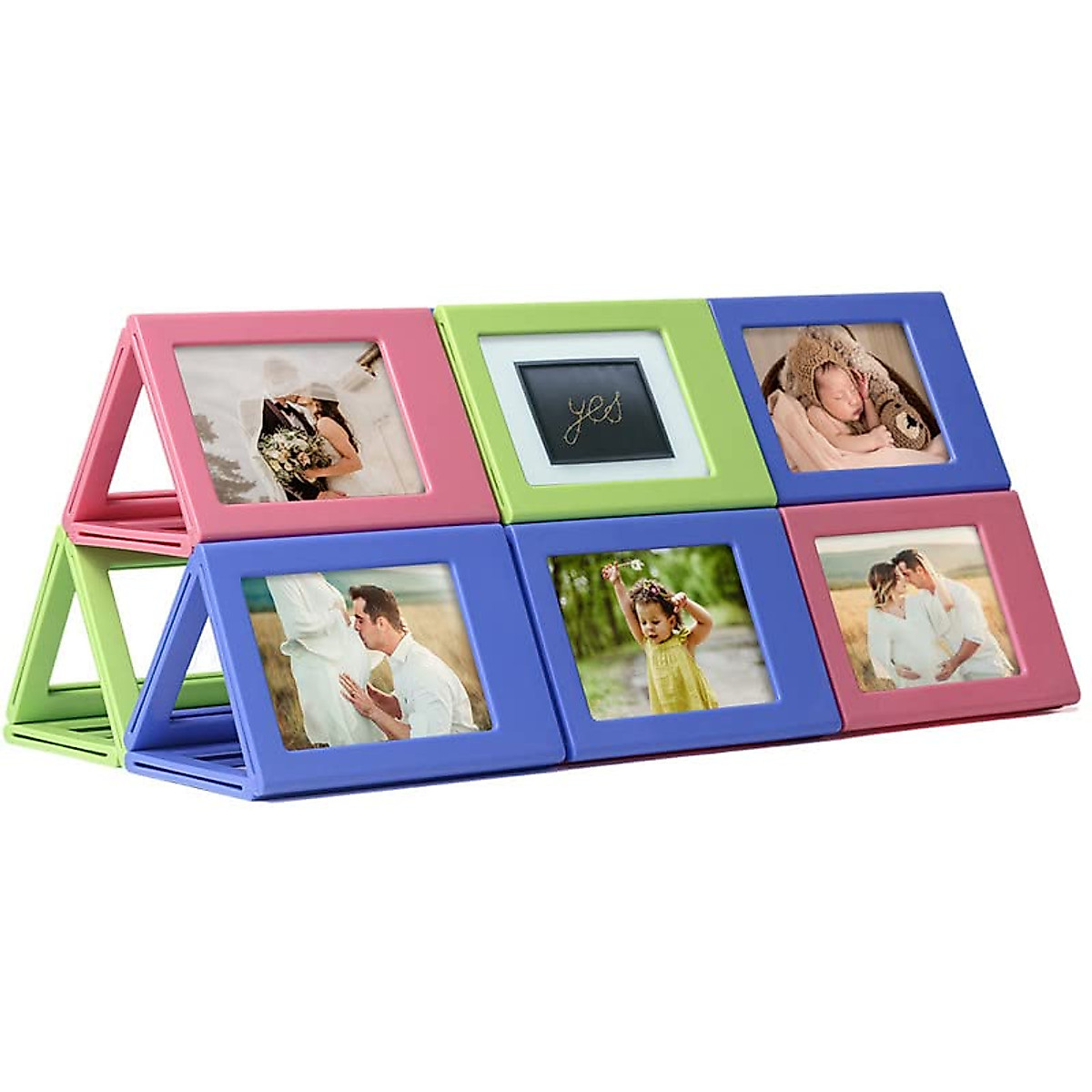 Orga'Neat Magnetic Photo Frames Fridge for Polaroid Fujifilm Instax Mini, 3.5"*2.5" Refrigerator Magnets Picture Frame -8 Pack