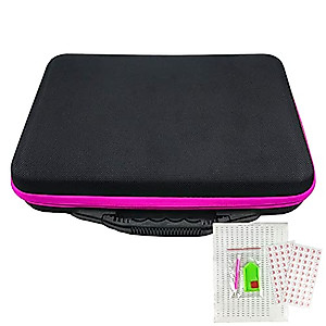 Diamond Painting Storage - 20/40/80 Bottles Portable Box for Beads, Seeds, Studs, Rhinestones, Buttons Organizing