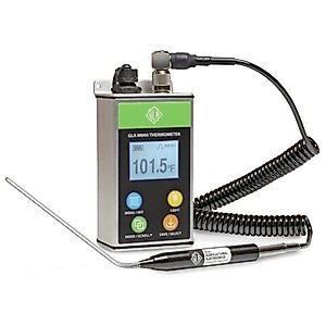 GLA M900 Veterinary Cattle Rectal Thermometer Smaller, Lighter. Fast, Accurate Temps in 8-15 Secs. Big, Back-Lit LCD. Rechargeable. Built for Dairies & Feedlots.
