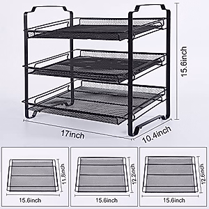 BTideas Can Organizer for Pantry, 3 Tier Stackable Can Rack Organizer, Canned Goods Organizer for Pantry, Holds Upto 36 Cans for Kitchen Cabinet or Pantry