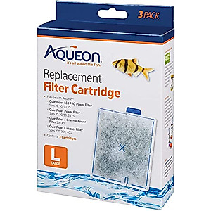 Aqueon 12 Pack of Replacement Filter Cartridges, Large, for QuietFlow Aquarium Filters