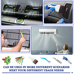 BOJACK Air Conditioner Fin Cleaner Set, Ac Fin Comb Condenser Fin Straightener, Brush Condenser Ac Coil Cleaner Air Refrigerator Fin Cleaner Evaporator Radiator Repair Clean Tool (6 Pcs)