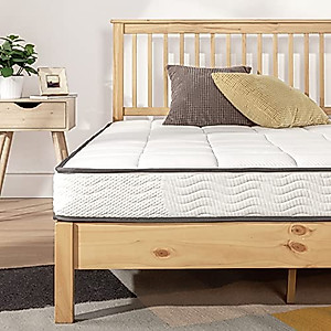 Mellow 6 Inch Classic Bonnell Spring Mattress, Comfort Foam Top with Innerspring Base, CertiPUR-US Certified Foam, Queen