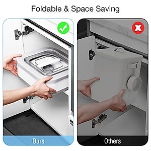 Conworld Laundry Detergent Container, Laundry Powder Dispenser with Scoop for Laundry Room Décor and Accessories, Space Saving Laundry Room Organization and Storage, Gray