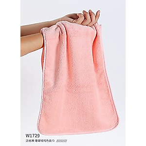 Salon and homeuse Soft Towel Coral Velvet(12-Pack, 14x29 inches) Quick-Dry Soft and Super Absorbent Microfiber Polyester Gym Hand Towel (Pink, Coral Velvet)