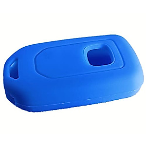 Silicone Smart Key Fob Cover Case Protector Keyless Remote Holder for 2013-2021 Honda Accord CR-V HR-V CR-Z 4 Buttons Blue