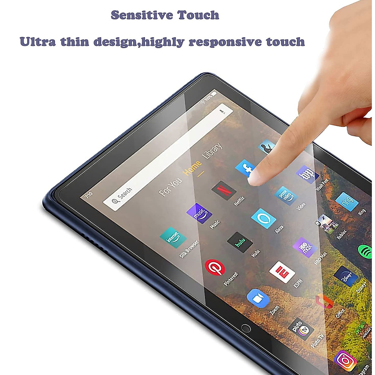 TiKeDa (3 Pack) Designed for All-New Fire HD 10 / Fire HD 10 Plus Tablet 10.1 inch (13th/11th Generation, 2023/2021 Release) Screen Protector, Tempered Glass High Definition Clear Shield