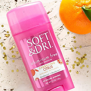 Soft & Dri Sparkling Citrus Deodorant 2.3 Ounce Aluminum-Free (65ml) (3 Pack)