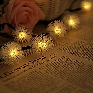 cjc String Lights, Solar String Lights 16ft/20LED Ball String Lights Waterproof for Indoor Outdoor Home Garden Lawn Patio Weddings Party(Warm White)