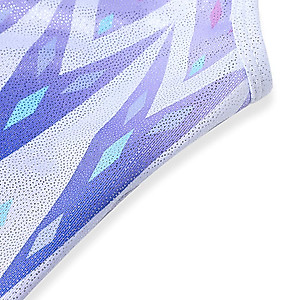 HOZIY Leotards for Girls Gymnastics 4t 5t Purple Snow Ice Sparkly Sequins Biketards