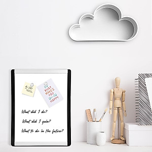 Amazon Basics Small Dry Erase Whiteboard, Magnetic White Board with Marker and Magnets - 8.5" x 11", Plastic/Aluminum Frame