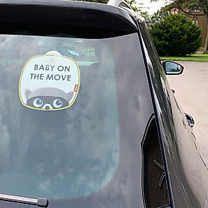 Diono Baby On The Move 2 Pack of Baby On Board Car Window Stickers with Suction Cups