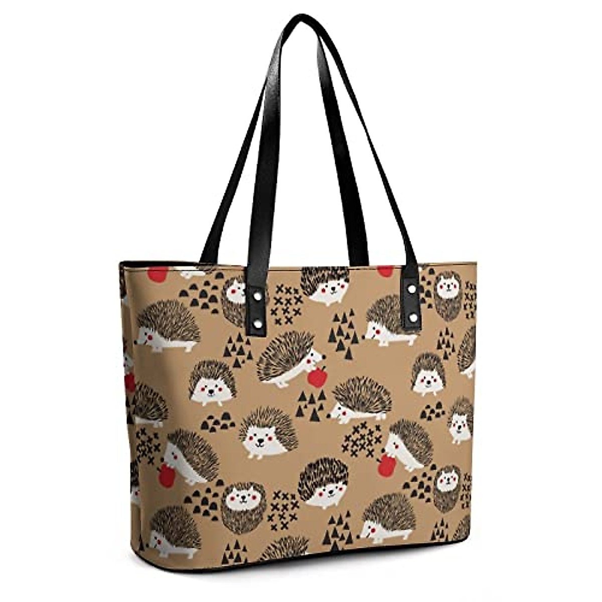 Womens Handbag Hedgehogs Leather Tote Bag Top Handle Satchel Bags For Lady