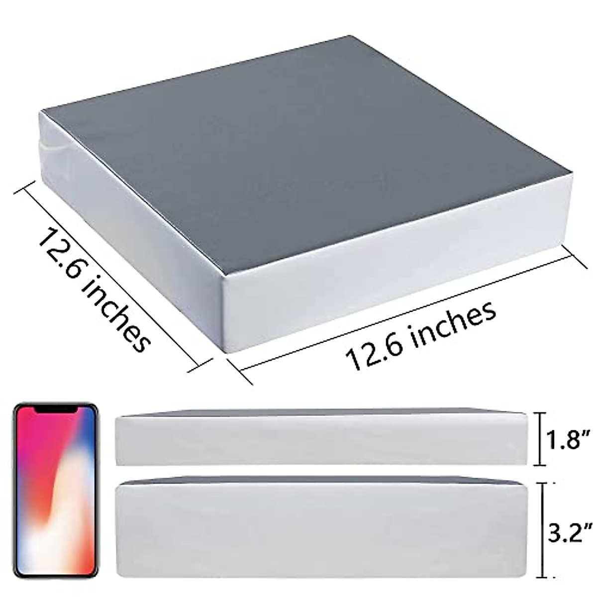 Kalawen Toddler Booster Seat Cushion upgrade, PU Washable 2 Straps Safety Buckle Kids Booster Seat for Dining Table, Portable Travel Increasing Cushion for Chair