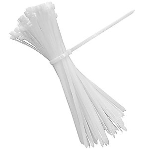 Zip Ties Heavy Duty 12 inch White Zip Cable Tie with 120 lbs Tensile Strength, Industrial Strong Cable Ties UV Resistant Nylon Zipties for Outdoor Indoor Use 100 Pack by EMINCOUP