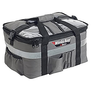 Winco BGDB-1616 Insulated Food Delivery Bag, Backpack, Gray