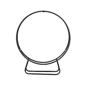 Outvita 24 Inch Firewood Log Rack, Round Tubular Log Hoop Storage Holder, Heavy Duty Steel Wood Stacker for Fireplace Pit Indoor Outdoor