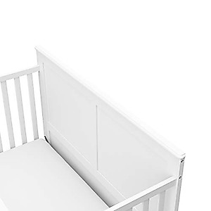 Storkcraft Alpine 5-in-1 Convertible Crib (White) – GREENGUARD Gold Certified, Converts to Toddler Bed and Full-Size Bed, Fits Standard Full-Size Crib Mattress, Adjustable Mattress Support Base