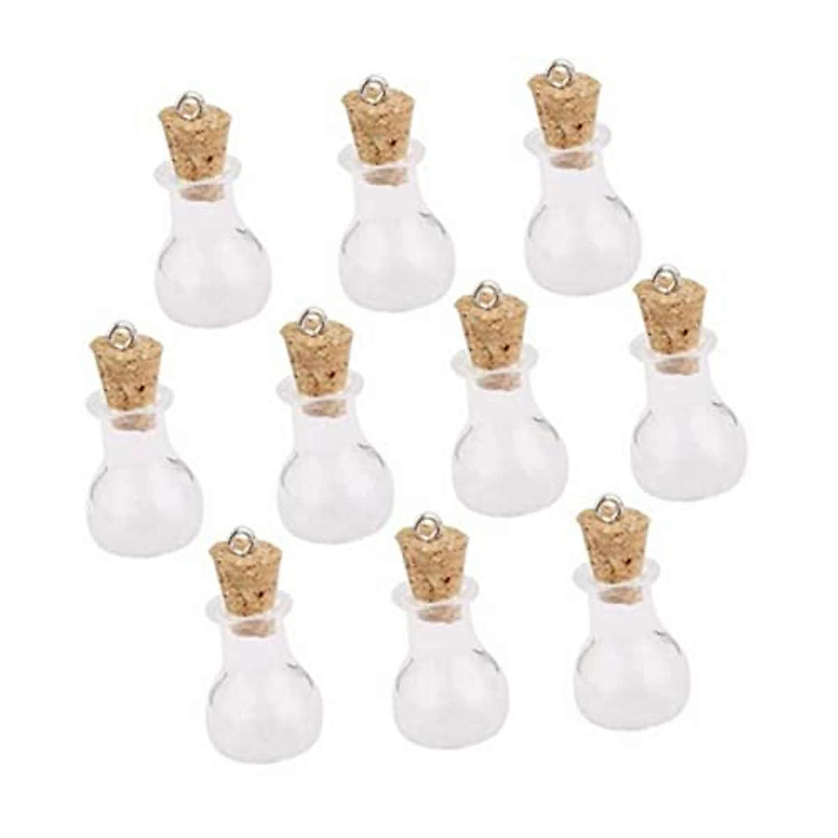 DECHOUS 2sets Small Bottle Alternative Mini Glass Bottle with Cork Cap Craft Diy for Home Decor Friends 10pcs*2