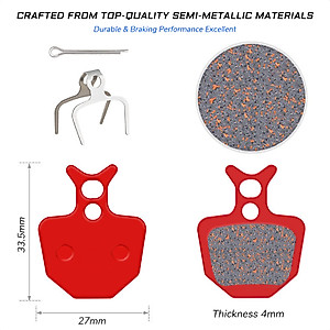 KIEVODE 2 Pairs of Disc Brake Pads for Formula The One FR, R0, R1, RX, R1R, Mega, C1, CR3, T1 Disc Brakes - Suitable for Mountain Bikes, Road Bicycles, and MTBs