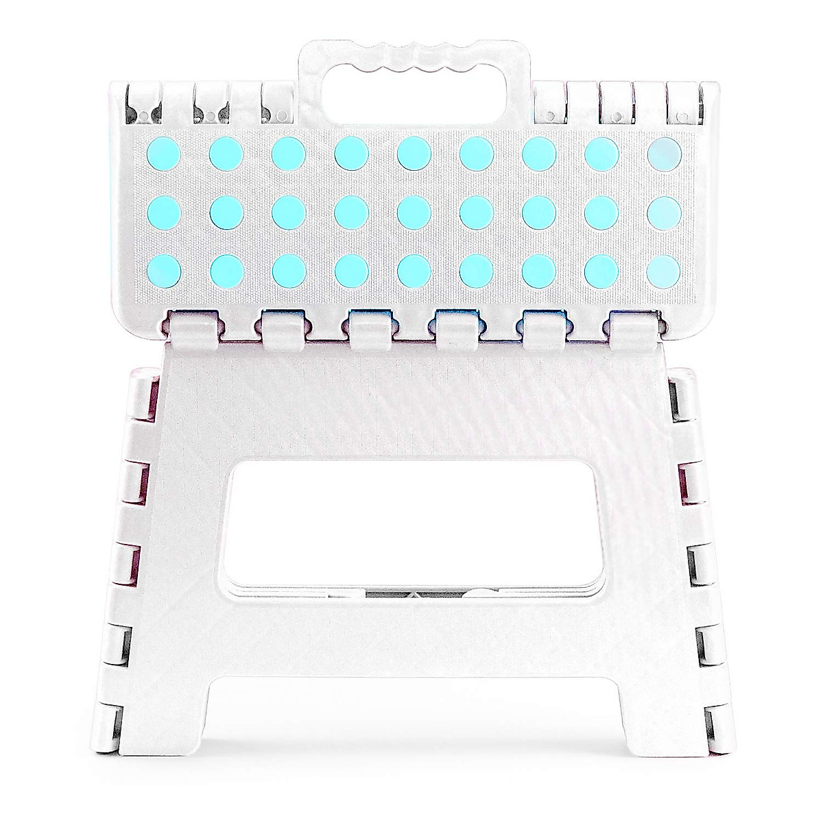 SPLENDOLE Folding Step Stool - 9-Inch Non-Slip Foot Stool for Kitchen, Bathroom, Living Room - Compact and Lightweight Stool Chair with 250-Lb Maximum Weight Capacity Step Stools for Kids and Adults