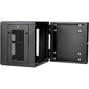 StarTech.com 4-Post 12U Wall Mount Network Cabinet with 1U Shelf, 19in Wall-Mounted Server Rack, Up to 20in Mounting Depth